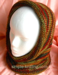 Hooded Cowl Knitting Pattern