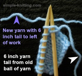 Joining Yarn in Knitting - How to Add a New Ball of Yarn